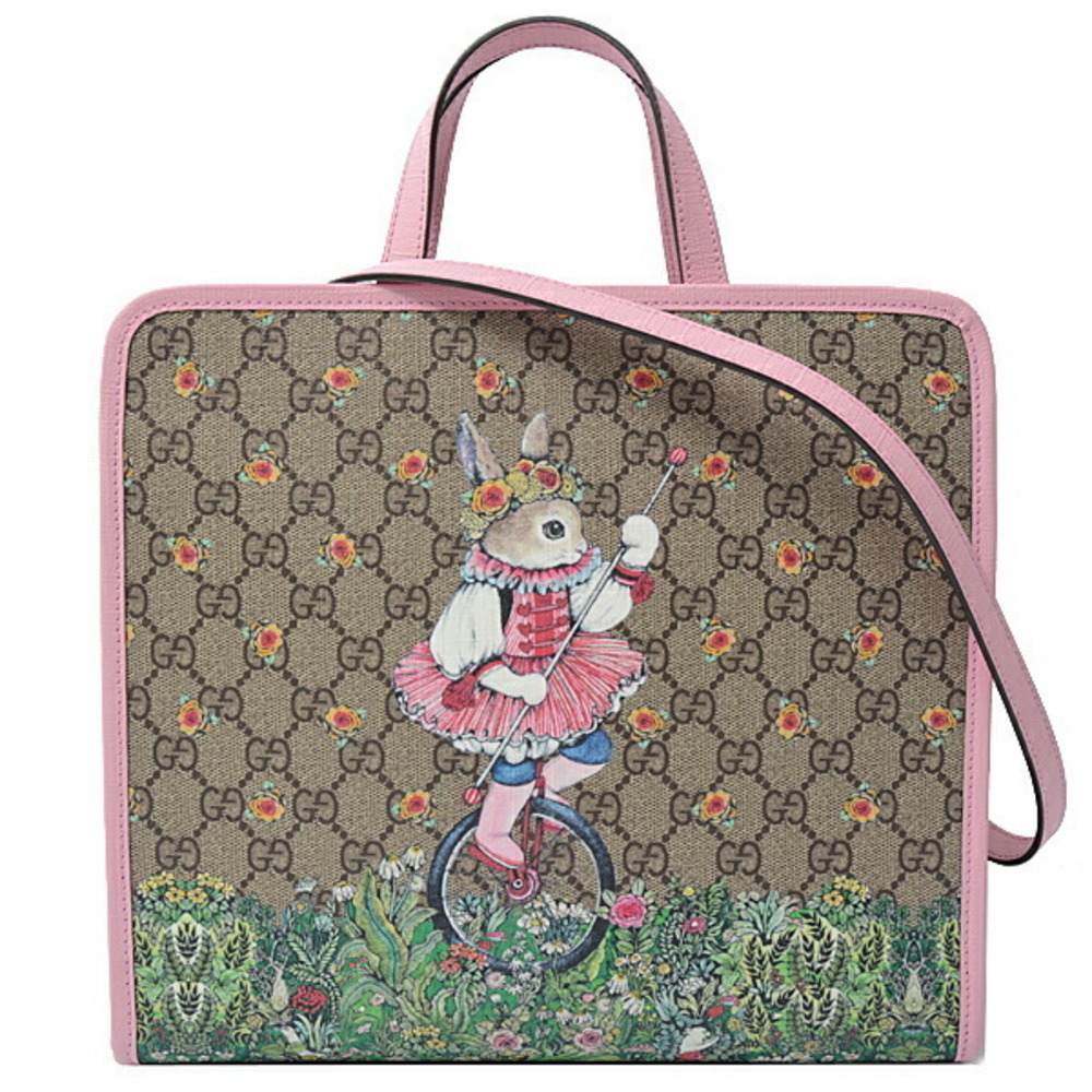 Gucci 2way Tote Bag Yuko Higuchi Rabbit Beige Pink - Gem